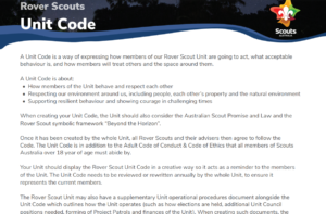 Developing Unit Codes
